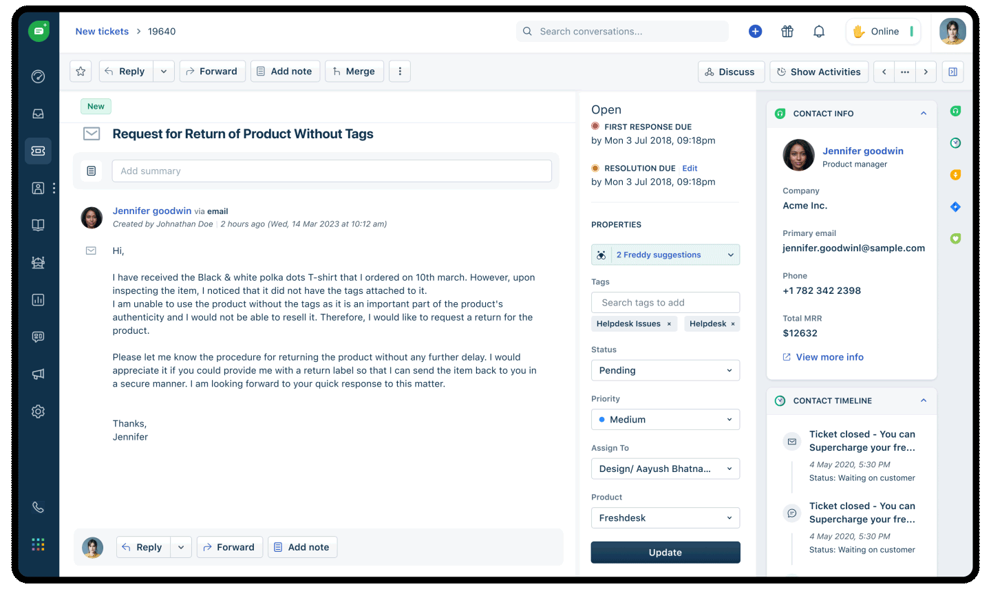 Freshworks Customer Service Suite - SIFT Analytics Group